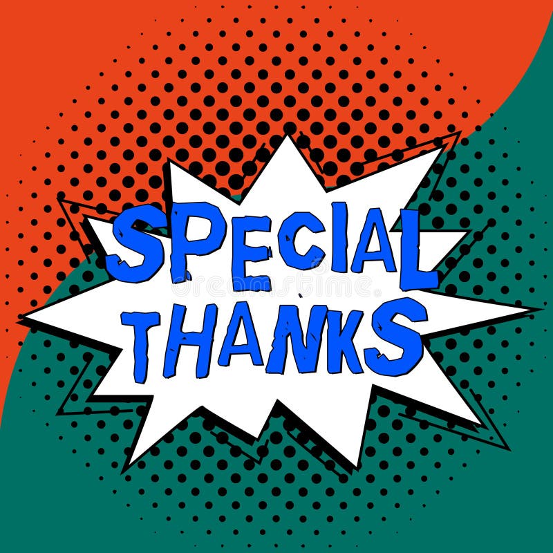 Hand Writing Sign Special Thanks. Concept Meaning Expression of ...