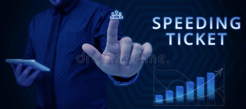 Hand Writing Sign Speeding Ticket. Internet Concept Psychological Test ...