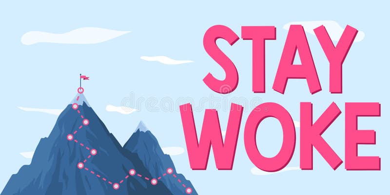 Sign Displaying Stay Woke. Business Overview Being Aware of Your ...