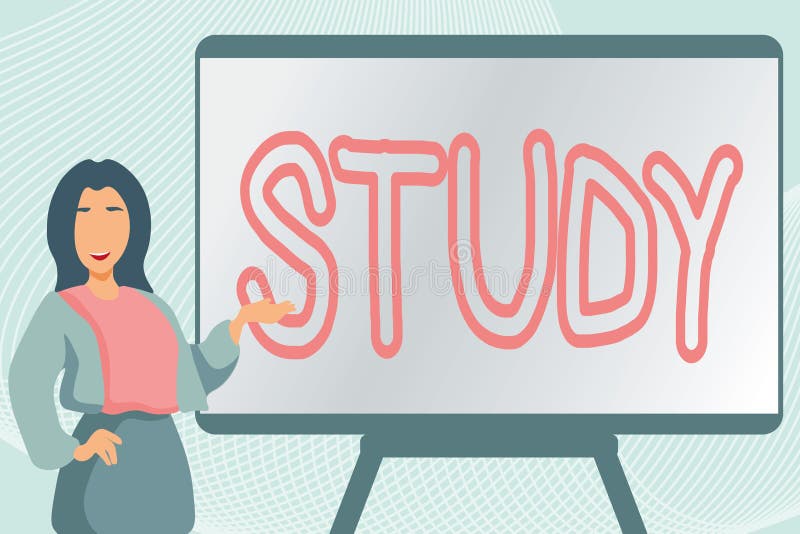 Hand Writing Sign Study. Business Idea Devotion of Time and Attention ...