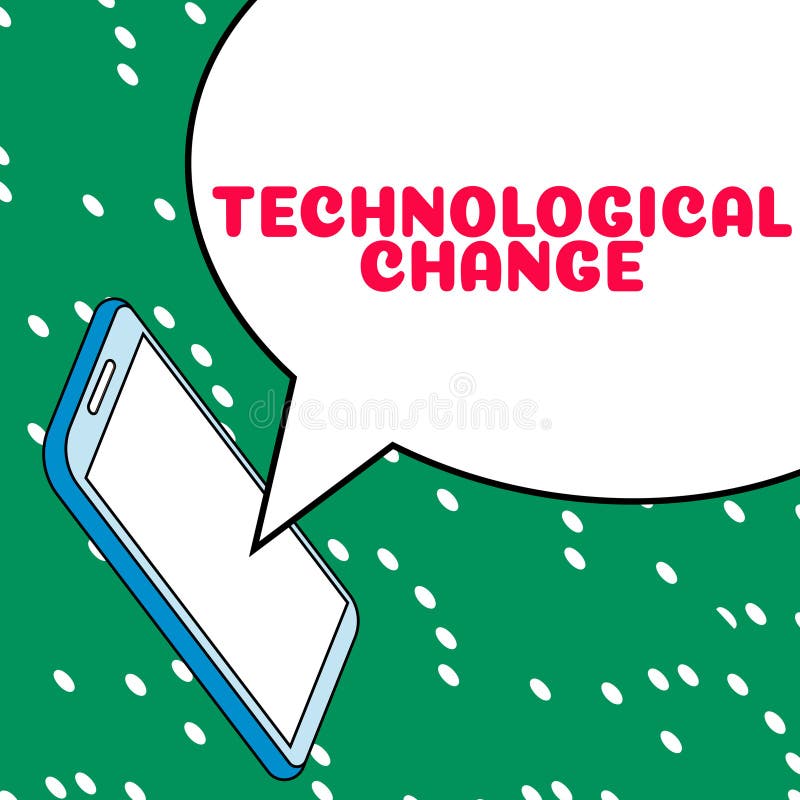 Hand Writing Sign Technological Change. Business Concept Increase in ...