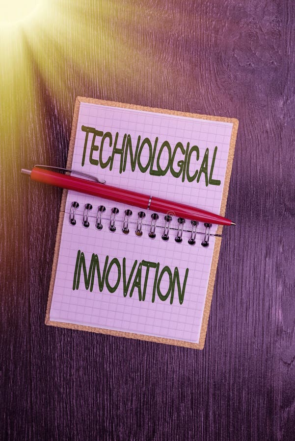 Hand Writing Sign Technological Innovation. Word for New Invention from ...