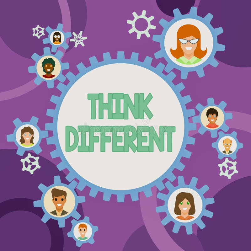 Hand Writing Sign Think Different. Business Overview Unusual Method or ...