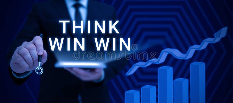 Hand Writing Sign Think Win Win. Conceptual Photo Request for ...