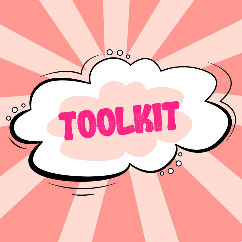 Hand Writing Sign Toolkit. Business Showcase Set of Tools Kept in a Bag ...