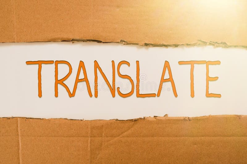 Hand Writing Sign Translate. Word for Another Word with Same Equivalent ...