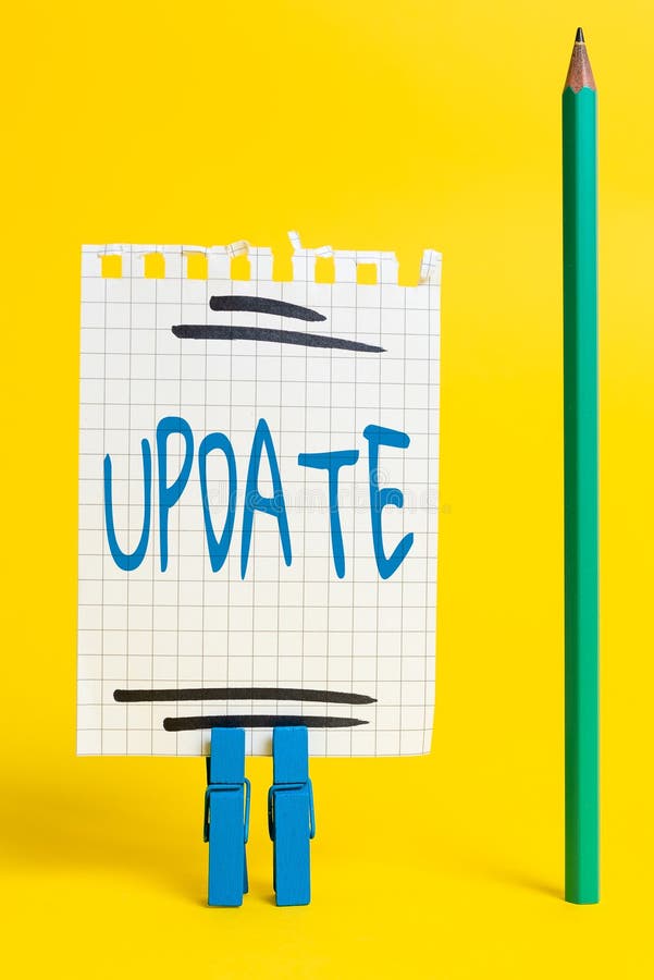 Text Showing Inspiration UPDATE. Internet Concept Make Something More ...