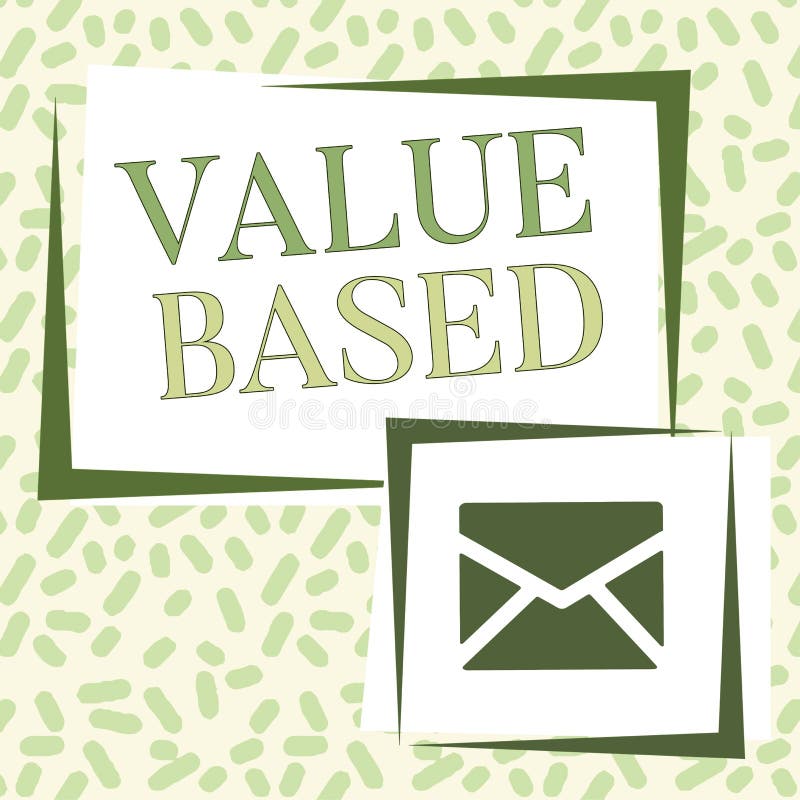 Hand Writing Sign Value Based. Concept Meaning Considering the Product ...