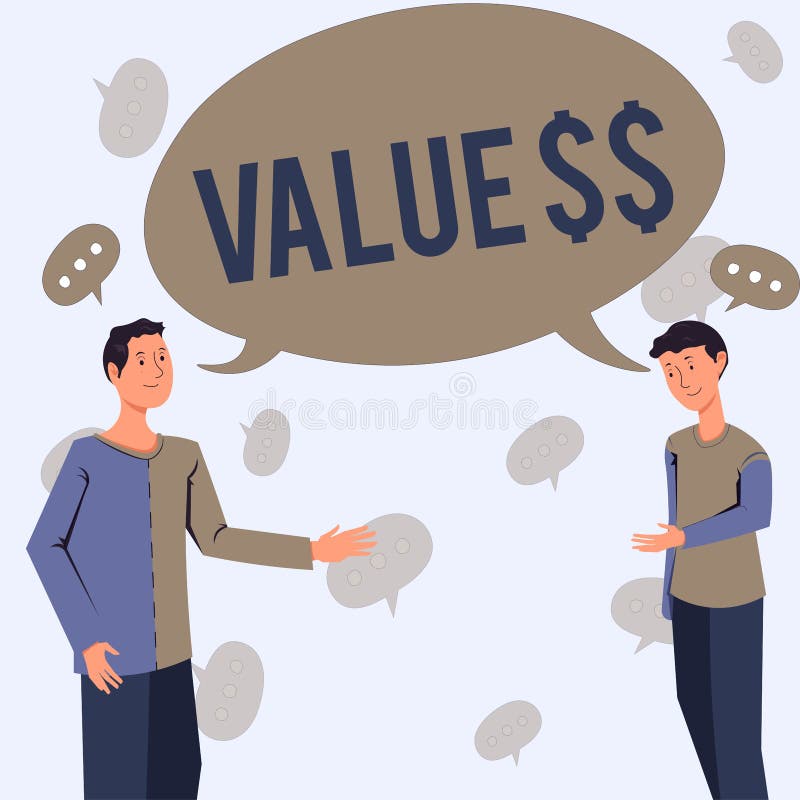 Hand Writing Sign Value . Word for the Worth of the Process Id of the ...