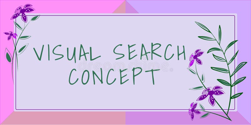 Hand Writing Sign Visual Search Concept. Word Written on Perceptual ...