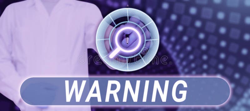 Conceptual Caption Warning. Business Idea Statement or Event that ...