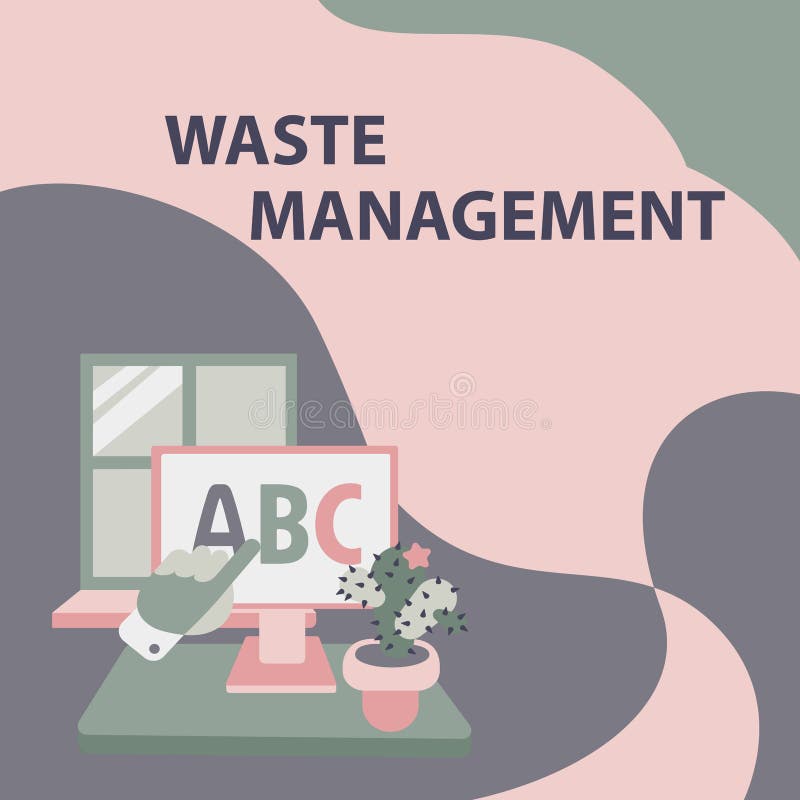 Hand Writing Sign Waste Management. Word Written on Waste Management ... Hand Writing Sign Waste Management. Word Written on Waste Management ...