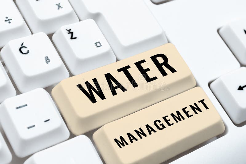 Hand Writing Sign Water Management. Internet Concept Tools that ...