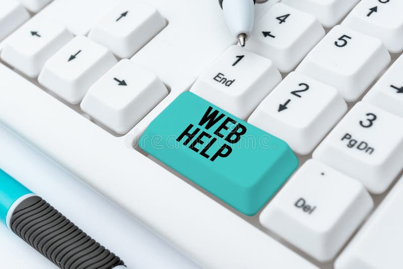 Sign Displaying Web Help. Business Idea Procedural or Reference ...