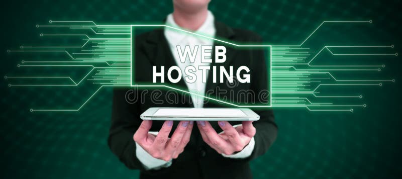 Hand Writing Sign Web Hosting. Business Concept the Activity of ...