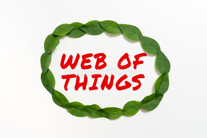 Text Caption Presenting Web of Things. Conceptual Photo Internet ...
