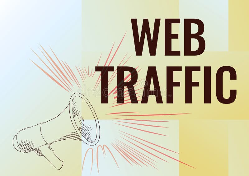 Hand Writing Sign Web Traffic. Concept Meaning Amount of Web Users and ...