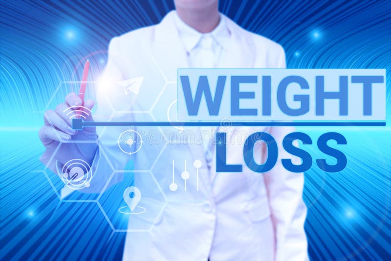 Hand Writing Sign Weight Loss. Business Overview Decrease in Body Fluid ...