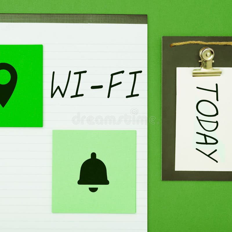 Hand Writing Sign Wi Fi. Word for Radio Technologies Commonly Used for ... Hand Writing Sign Wi Fi. Word for Radio Technologies Commonly Used for ...