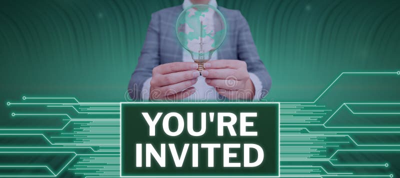 Hand Writing Sign You Re Invited. Business Overview Please Join Us in ... Hand Writing Sign You Re Invited. Business Overview Please Join Us in ...