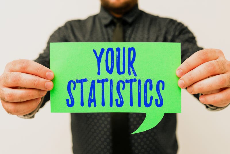 Hand Writing Sign Your Statistics. Internet Concept Information Based ...