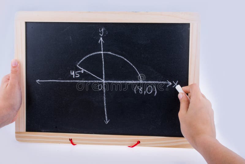Hand Writing Solution To Maths Problem on Board Stock Photo - Image of ...