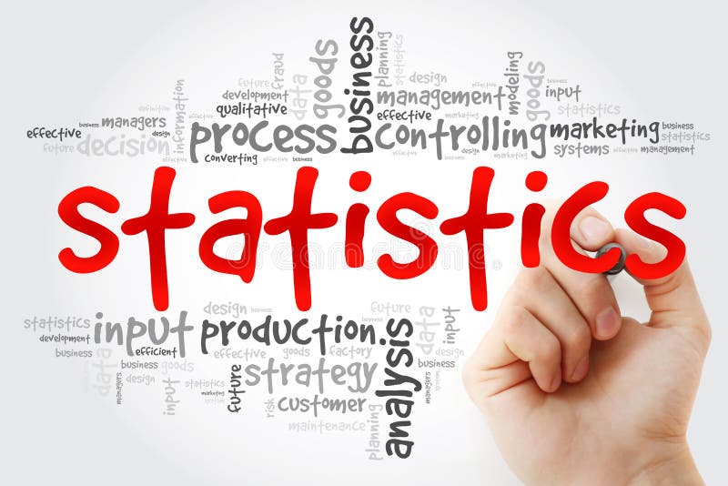 Hand Writing STATISTICS Word Cloud, Business Concept Stock Photo ...