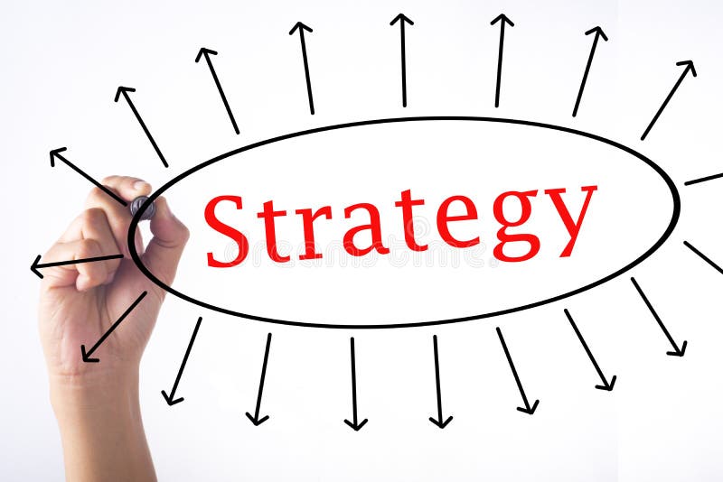 Hand Writing Strategy Concept on Transparent Board Stock Image - Image ...
