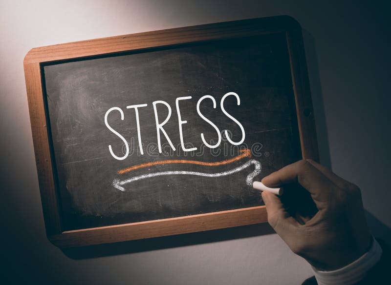 Stress Relax blackboard stock image. Image of hand, relax - 19375321
