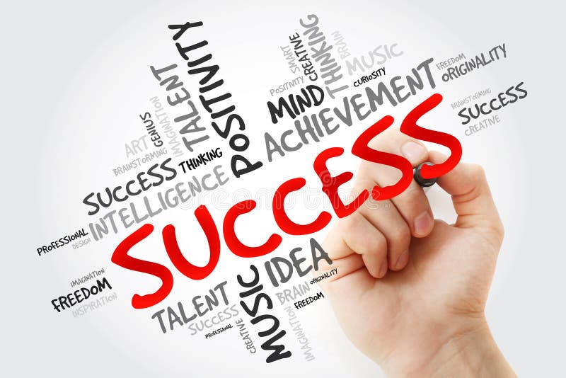 Hand Writing Success with Marker Stock Photo - Image of achievement ...