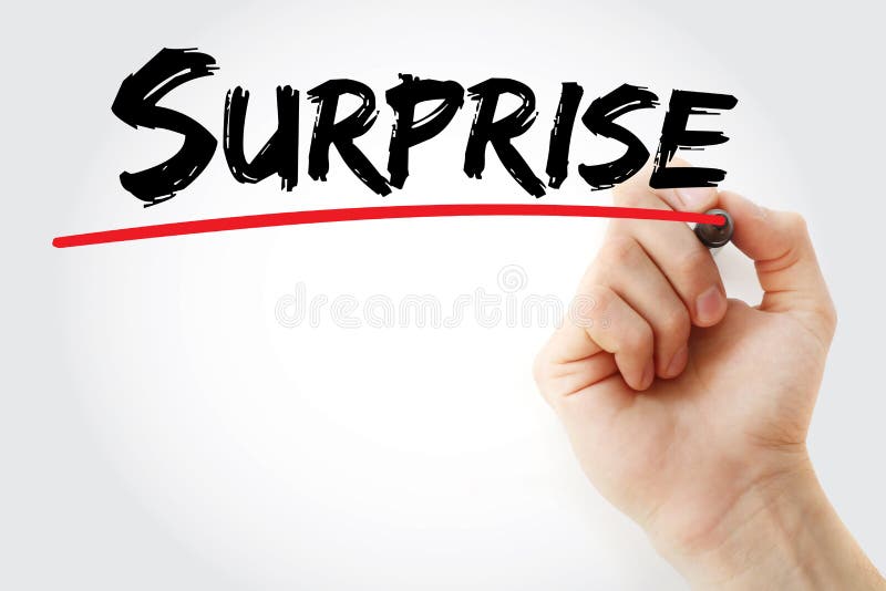 Hand Writing Surprise with Marker, Business Concept Stock Image - Image ...