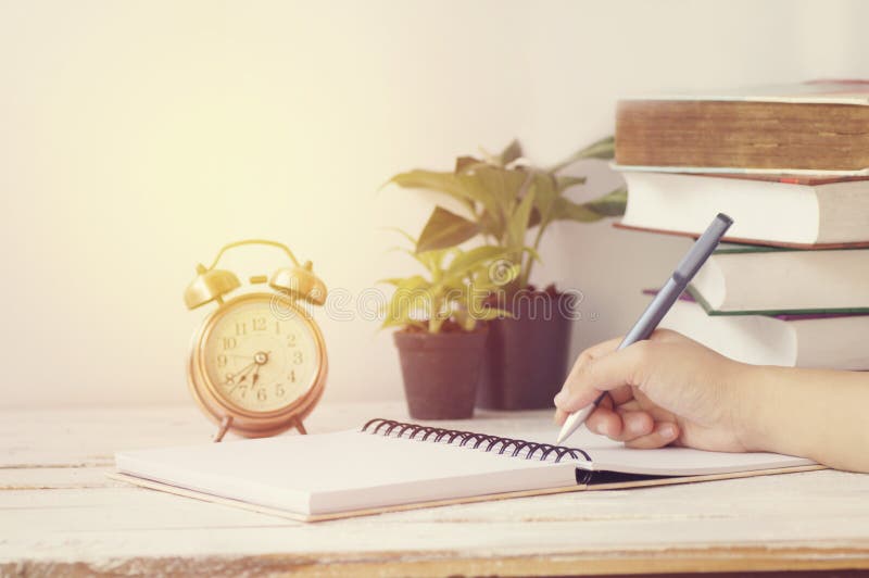 Hand writing on table stock image. Image of office, white - 84975635