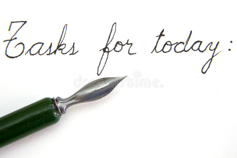 Task for Today. Little Girl with Dad Isolated on White. Happy Childhood ...