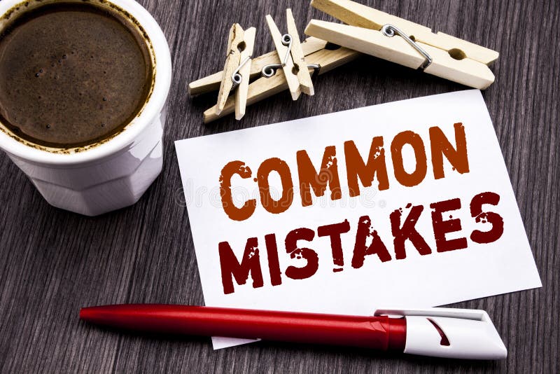 Hand Writing Text Caption Inspiration Showing Common Mistakes. Business ... Hand Writing Text Caption Inspiration Showing Common Mistakes. Business ...