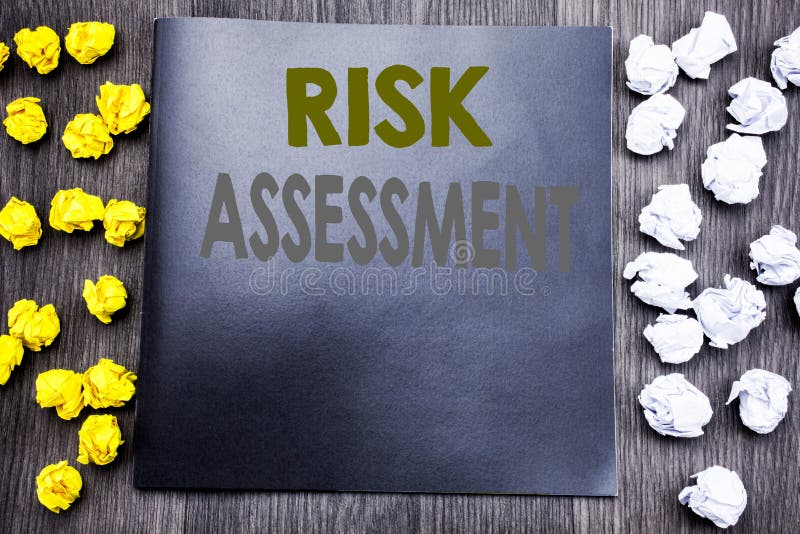 Hand Writing Text Caption Inspiration Showing Risk Assessment. Business ...