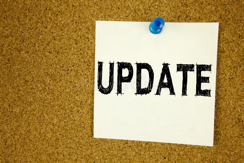 Hand Writing Text Caption Inspiration Showing Update Concept Meaning ...