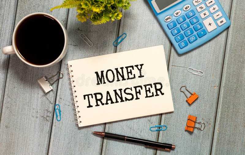 Hand Writing the Text: Money Transfer Stock Photo - Image of bill ...