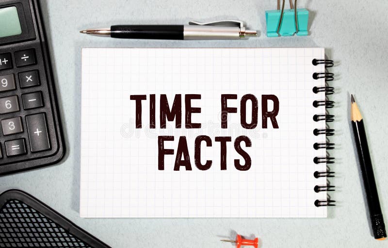 Hand Writing Time for Facts Concept with Blue Marker on Transparent ...