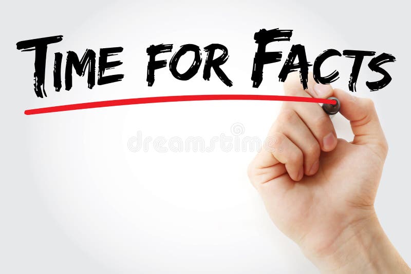 Hand Writing Time for Facts with Marker, Business Concept Stock Photo ...