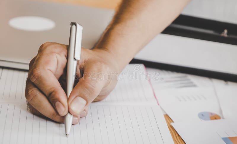Hand Writing on To Notebook on Office Desk Stock Image - Image of table ...