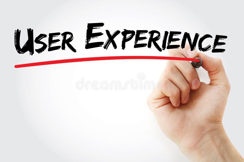 Hand Writing User Experience with Marker, Business Concept Stock Image ...