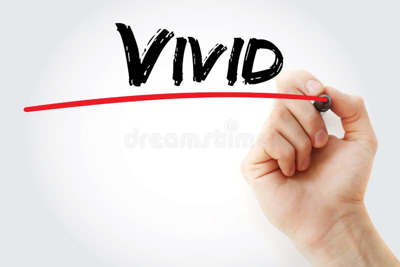 Hand Writing Vivid with Marker Stock Image - Image of makeup, female ...