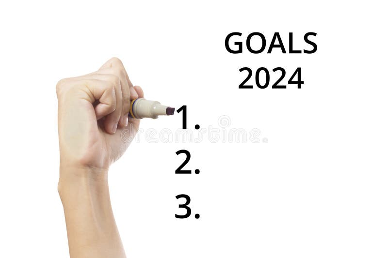A Hand is Writing on a Whiteboard with the Words Goals Written Below it ...