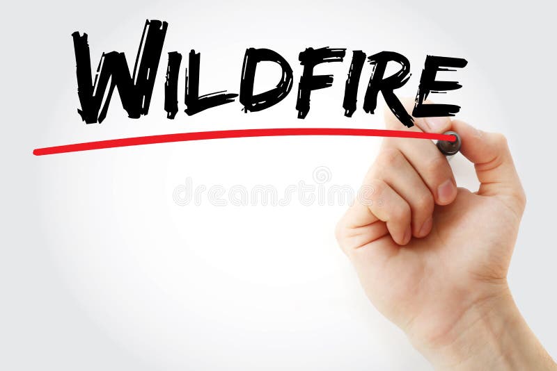 Hand Writing Wildfire Marker Stock Photos - Free & Royalty-Free Stock ...