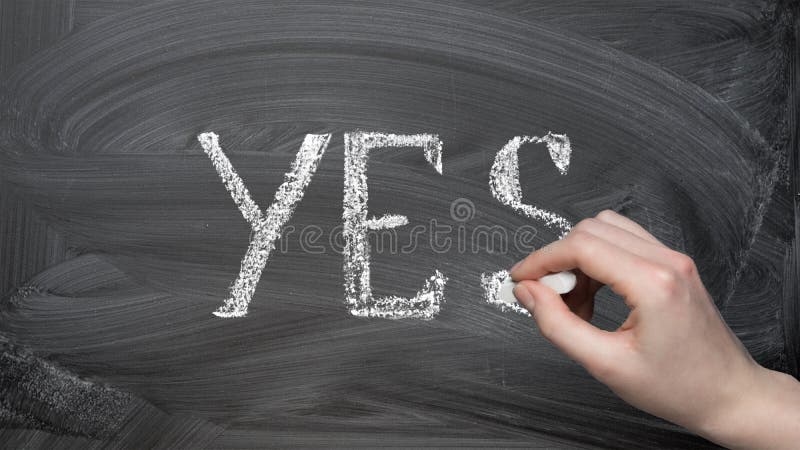 Yes stock image. Image of chalk, chalkboard, finance - 104759107
