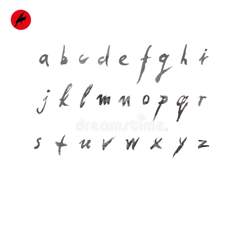 Hand Written Alphabet Vector Stock Vector - Illustration of letters ...