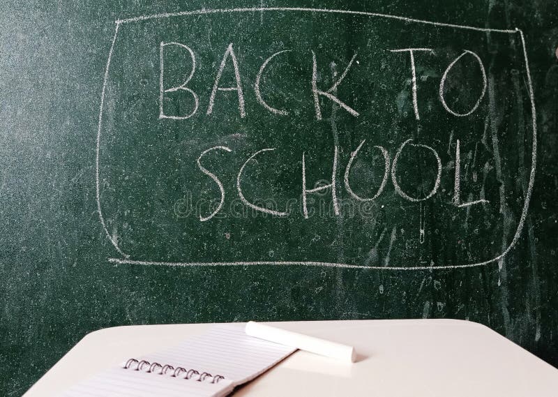 Hand Written Back To School Background Stock Photo - Image of back ...