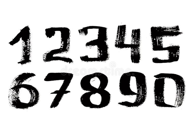 Brush Digits Stock Illustrations – 3,024 Brush Digits Stock ...