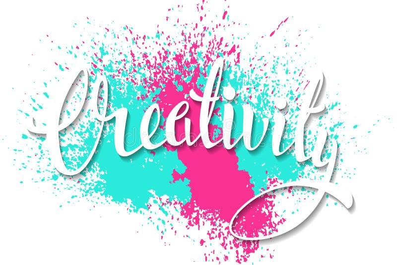 Hand Written Creativity. Lettering Stock Vector - Illustration of ...