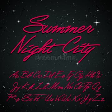 Hand Written Cursive Retro Font Stock Vector - Illustration of letters ...